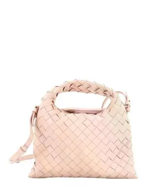 Bottega Veneta Hop Top Handle Bag Intrecciato Nappa Mini Satchel - Neutrals