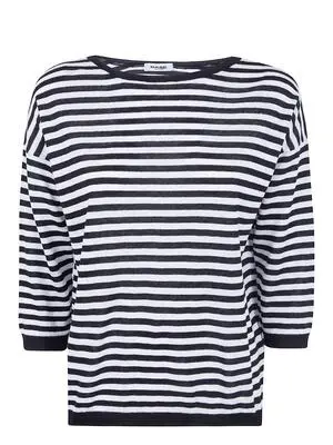 BASE Round Neck Pullover Sweater - White