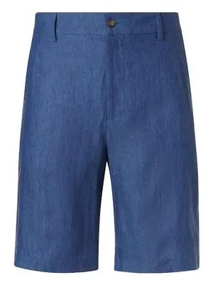 Canali Linen Bermuda Shorts - Blue