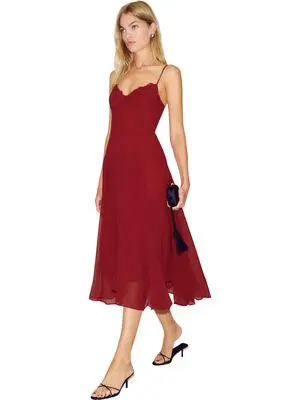 REFORMATION Petites Laia Midi Dress - Red
