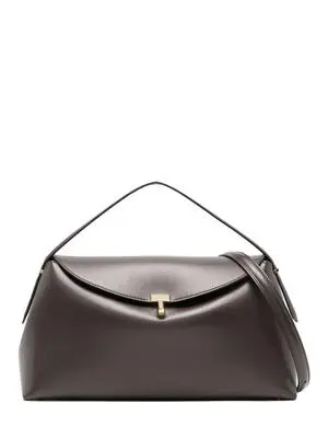 TOTEME T-lock Leather Clutch - Brown