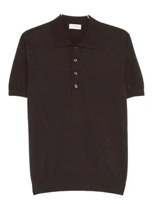 PAOLO PECORA Cotton Polo Shirt - Brown