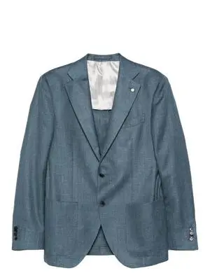 LUIGI BIANCHI Wool, Silk, And Linen Jacket Brown
