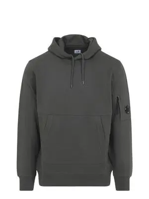 C.P. COMPANY Logo Cotton Hoodie - Grey