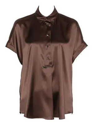 Brunello Cucinelli Silk Shirt - Brown