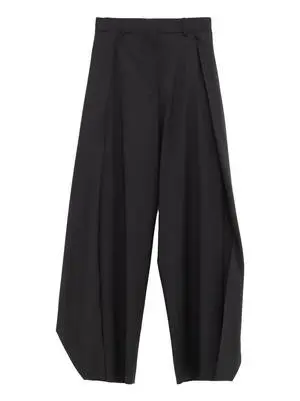 Loewe Wool Wide-leg Trousers - Black
