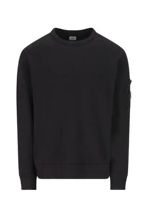 C.P. COMPANY C.P. COMPANY Cotton Sweatshirt With Button Detail Black