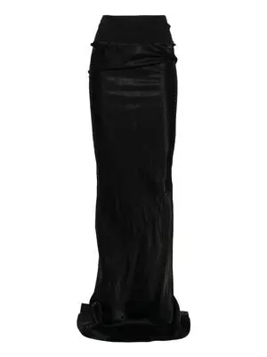 Rick Owens Rucked Long Skirt - Black