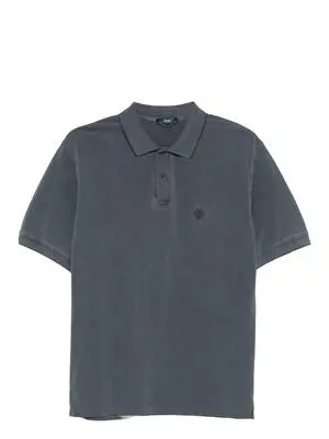 Herno Logo Cotton Polo Shirt - Blue