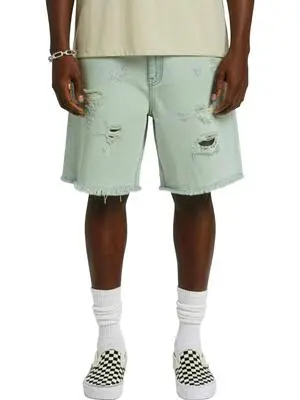 BARROW Barrow Distressed Denim Shorts Ice