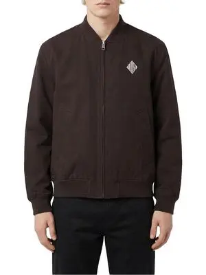Lacoste Embroidered Logo Bomber Jacket - Brown
