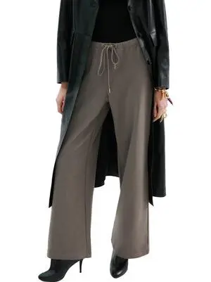 Mango Cotton Sweatpants With Drawstring Waist - Grey