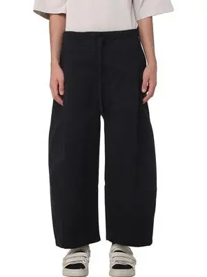 ENTIRE STUDIOS Wide Leg Cotton Trousers - Black