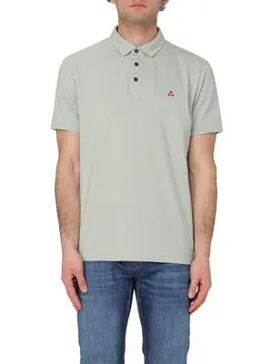 Peuterey Cotton And Silk Blend Polo Shirt Green