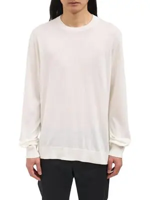PAOLO PECORA Paolo Pecora Silk And Cotton Knit Jumper White