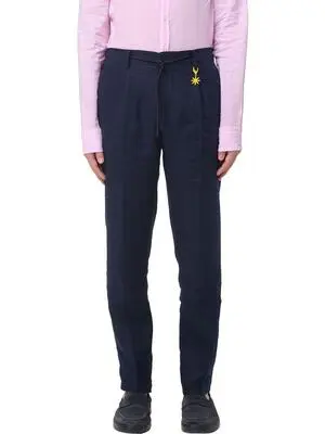 MANUEL RITZ Manuel Ritz Tailored Trousers With Drawstring Detail Blue