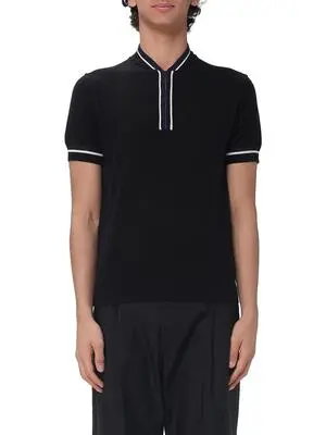 PAOLO PECORA Silk Polo Shirt - Black