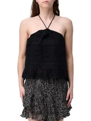 Isabel Marant Étoile Isabel Marant Etoile Embroidered Eyelet Top Black