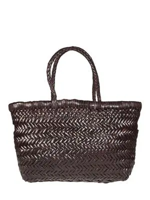 Dragon Diffusion Woven Leather Handbag - Brown