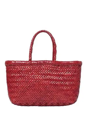 Dragon Diffusion Dragon Diffusion Mini Flat Gora Woven Leather Bag Red