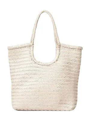 Dragon Diffusion Dragon Diffusion NS Diagonal Triple Jump Woven Leather Bag Beige