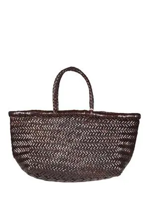 Dragon Diffusion Dragon Diffusion Handwoven Leather Tote Brown