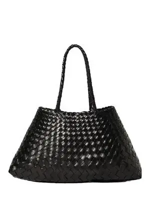 Dragon Diffusion Dragon Diffusion Santa Croce Large Woven Leather Bag Black