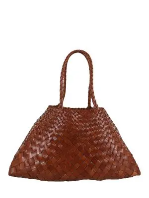 Dragon Diffusion Woven Leather Shoulder Bag - Brown
