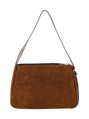 Tory Burch Romy Suede Shoulder Bag - Camel