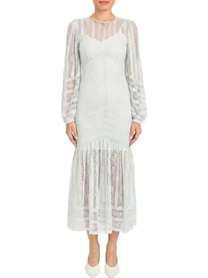 TWINSET Lace Midi Dress - Water