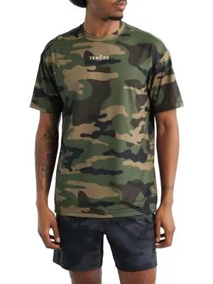 TENŌRE Short Sleeve Upf 50+ Graphic T-shirt - Olive Camo