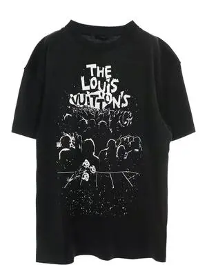 LOUIS VUITTON Concert-print Crew-neck T-shirt - Black