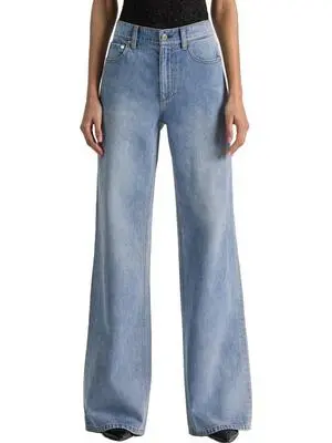 Alice + Olivia Wide Leg Full Length Jeans - Denim