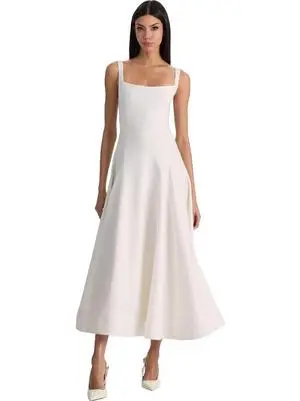 Alice + Olivia Polly Flared Midi Dress - White