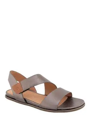 Gentle Souls Lottie Slingback Sandal - Dark Pewter Leather