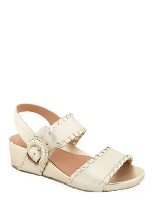 Gentle Souls Slingback Wedge Sandal - Ice Leather