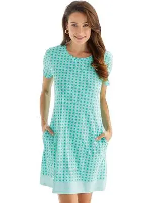 CABANA LIFE Short Sleeve Shift Dress - Flora