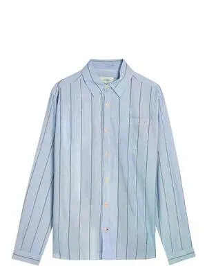 Oliver Peoples New York Special Striped Cotton Shirt - Blue