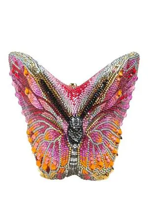 Judith Leiber Butterfly Crystal Clutch - Champagne Multi