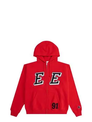ERIC EMANUEL Ee Felt Zip-up Hoodie - Red