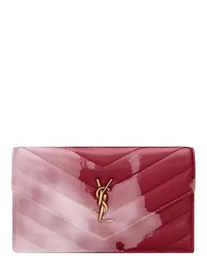 Saint Laurent Flap Card Case - Red