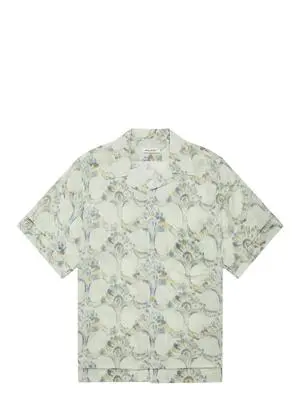 WALES BONNER Lotus Bowling Shirt - Blue