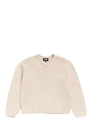 StÜssy Roll V-neck Sweater - Cream