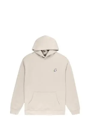 DALIX Ghost Relaxed Midweight Fleece Pullover Hoodie Ecru