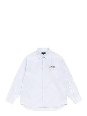 StÜssy Standard Logo Striped Shirt - Blue