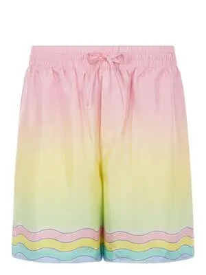 Casablanca Silk Shorts - Multicolor