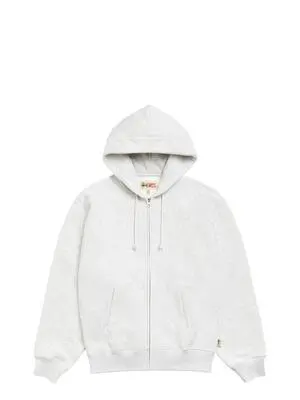 StÜssy Fleece Zip Up Hoodie - Grey