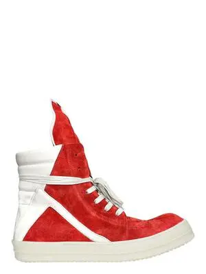 Rick Owens Rick Owens Geobasket High-Top Sneakers Red