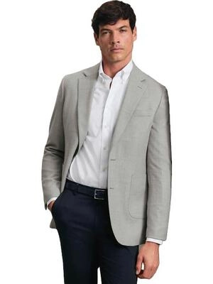 CHARLES TYRWHITT Wool-silk Slim Fit Jacket - Silver Grey