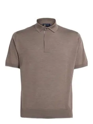 Paul & Shark Wool-silk Polo Shirt - Brown